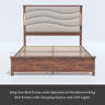 Millwood Pines Bed Frame With Upholstered Headboard, Bed Frame With ...