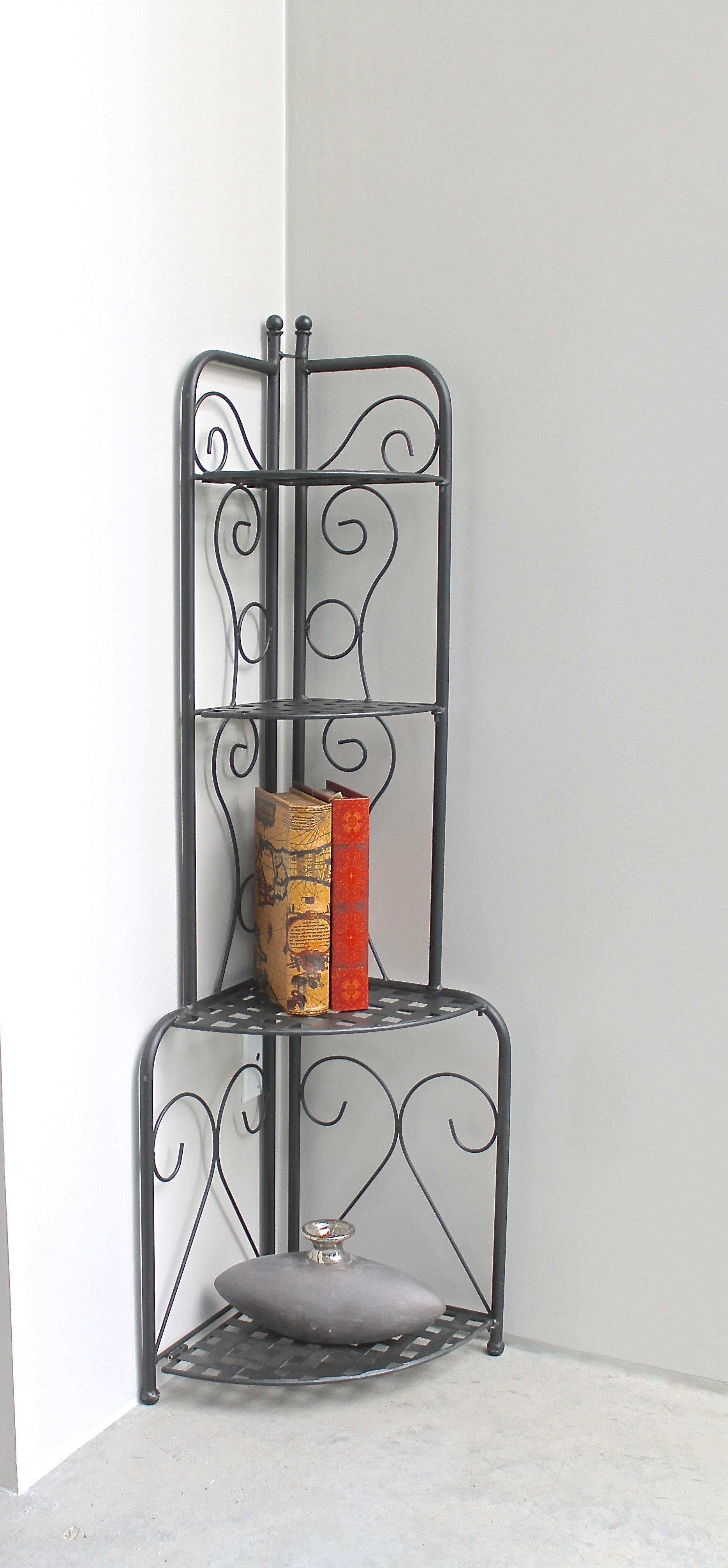 Lark Manor Apisan 14'' Iron Corner Baker's Rack & Reviews | Wayfair