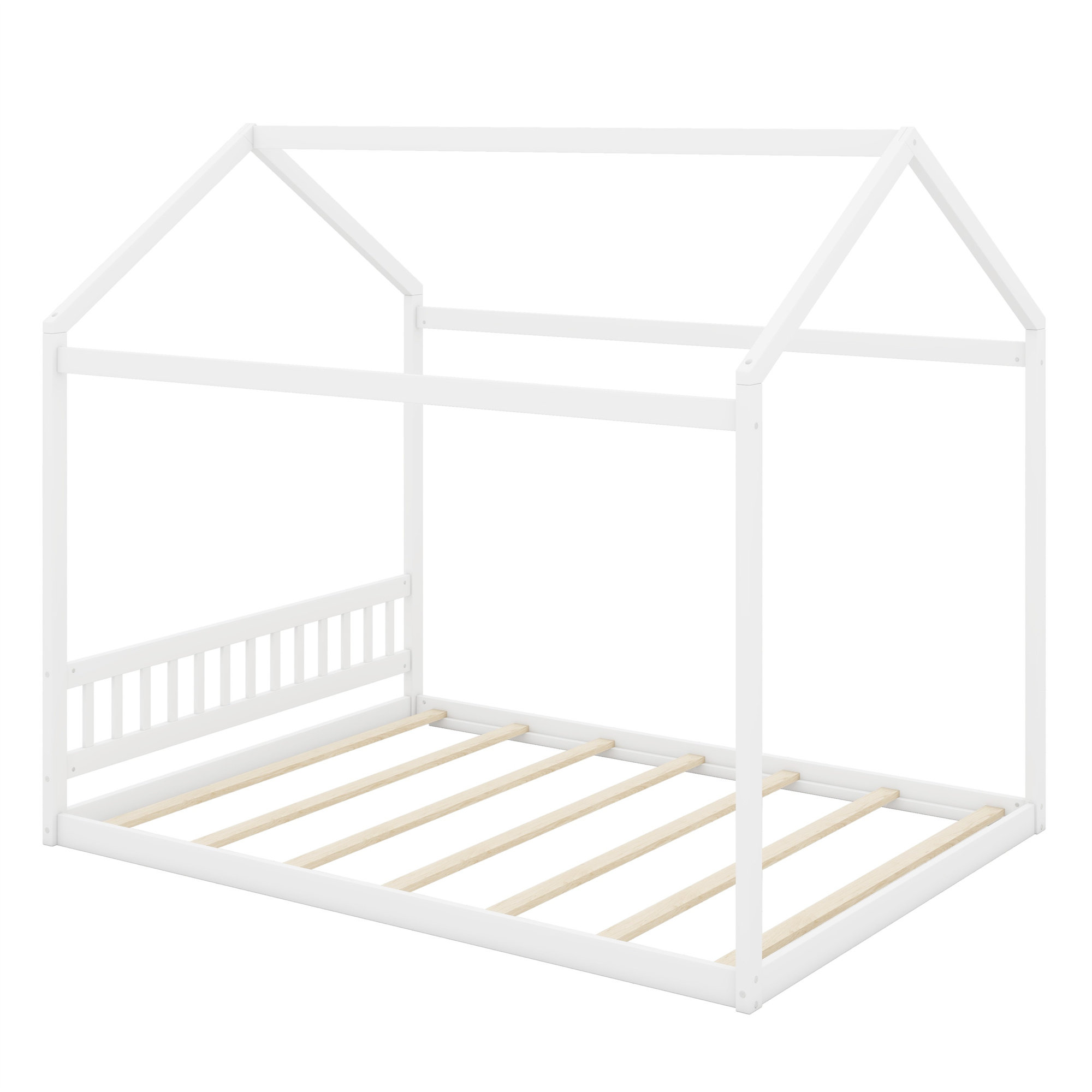 Isabelle & Max™ Akshara Queen Wooden House Bed with Headboard - Wayfair ...
