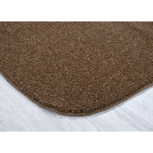 Ebern Designs Plush Machine Washable Bath Rug Cinnamon | Wayfair