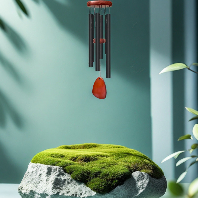 Arlmont & Co. 28" Wind Chimes for Outside with 6 Aluminum Tubes ...