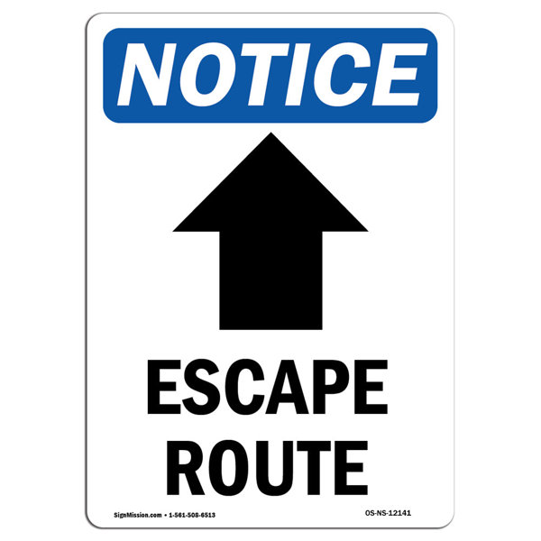 SignMission Escape Route Sign | Wayfair