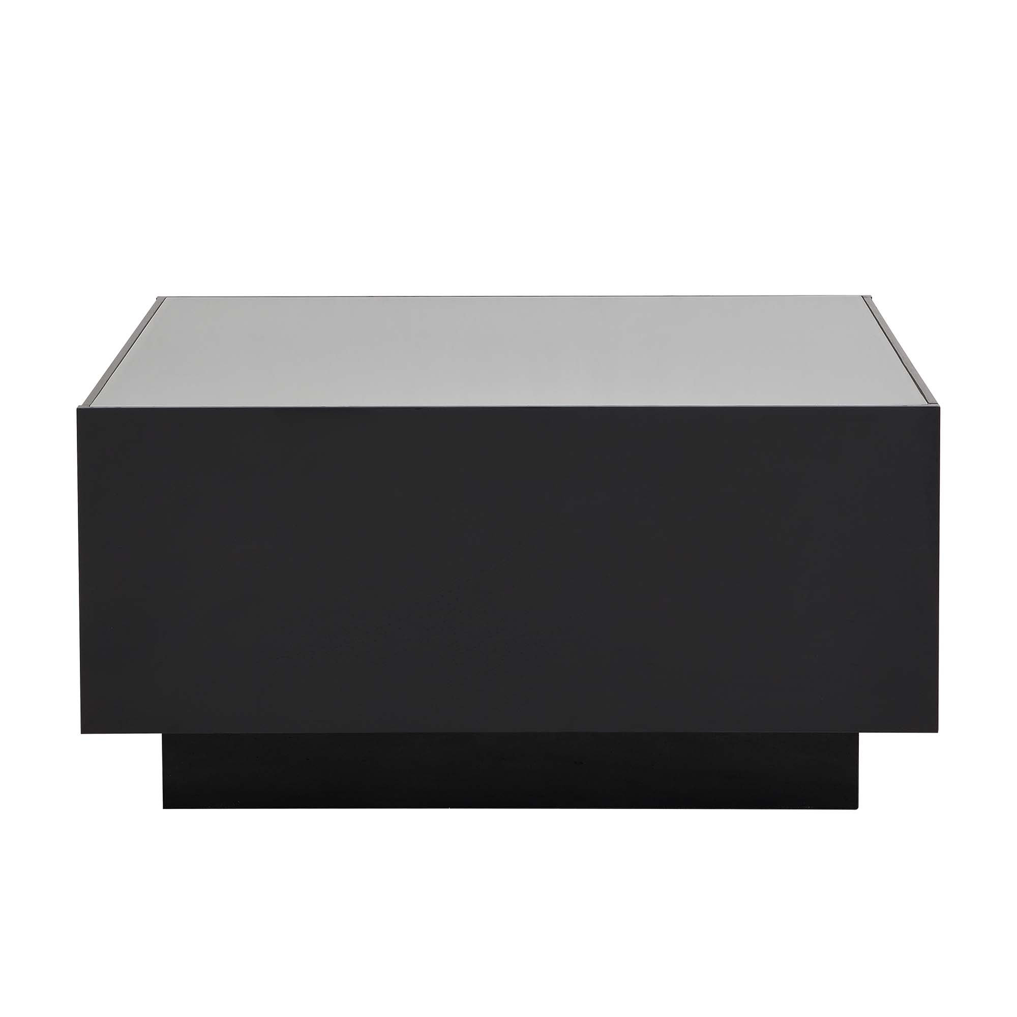 Ivy Bronx Square High Glossy Coffee Table with 16-color LED Strip ...