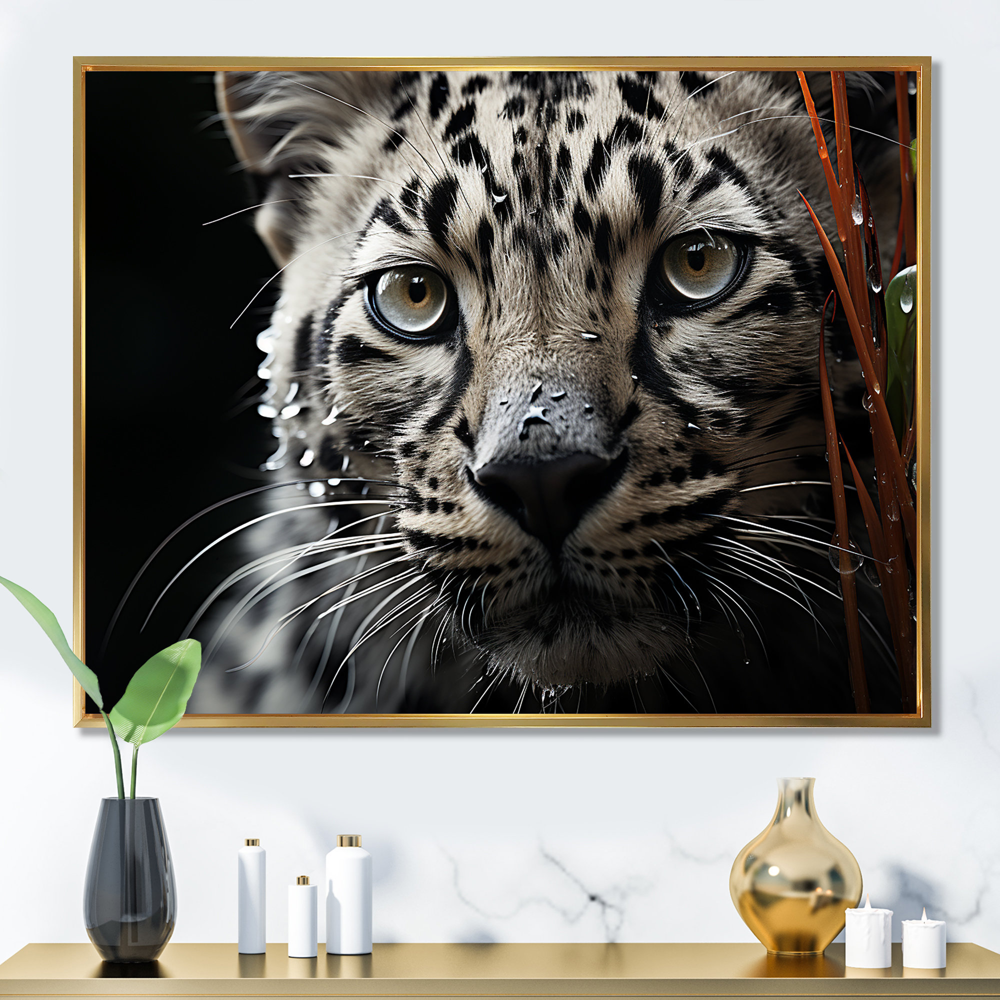Ebern Designs Jungle Leopard Stalk II - Print on Canvas | Wayfair