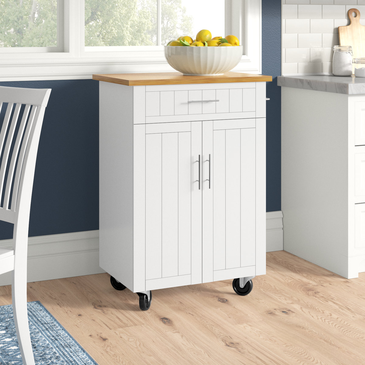 Lark Manor™ Alleah Kitchen Island Cart With Storage,Rolling Kitchen ...