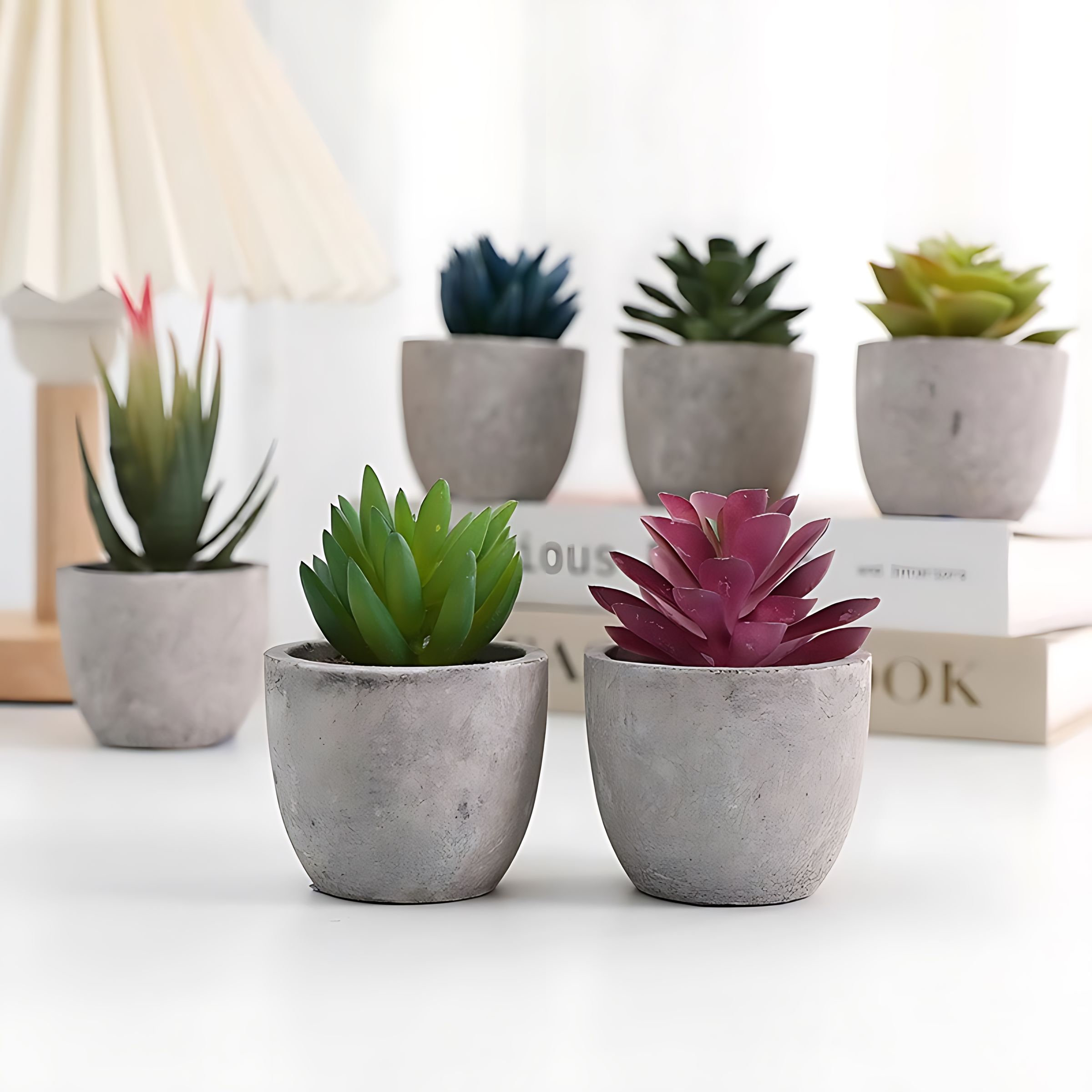 George Oliver Simulated Green Plants, Bonsai, Pulp, Succulent ...