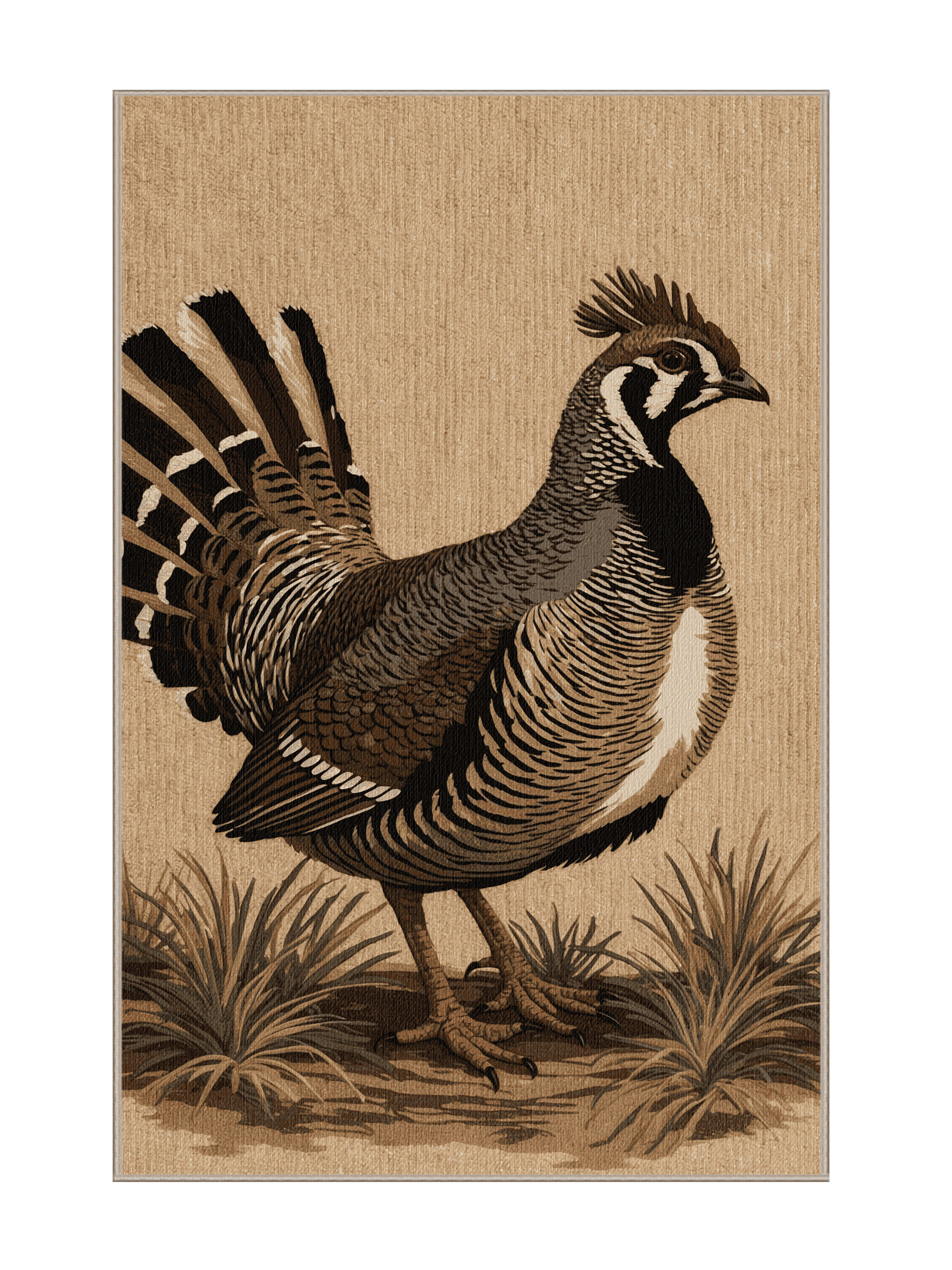 Foundry Select Washable Ruffed Grouse Birds Area Rug | Wayfair