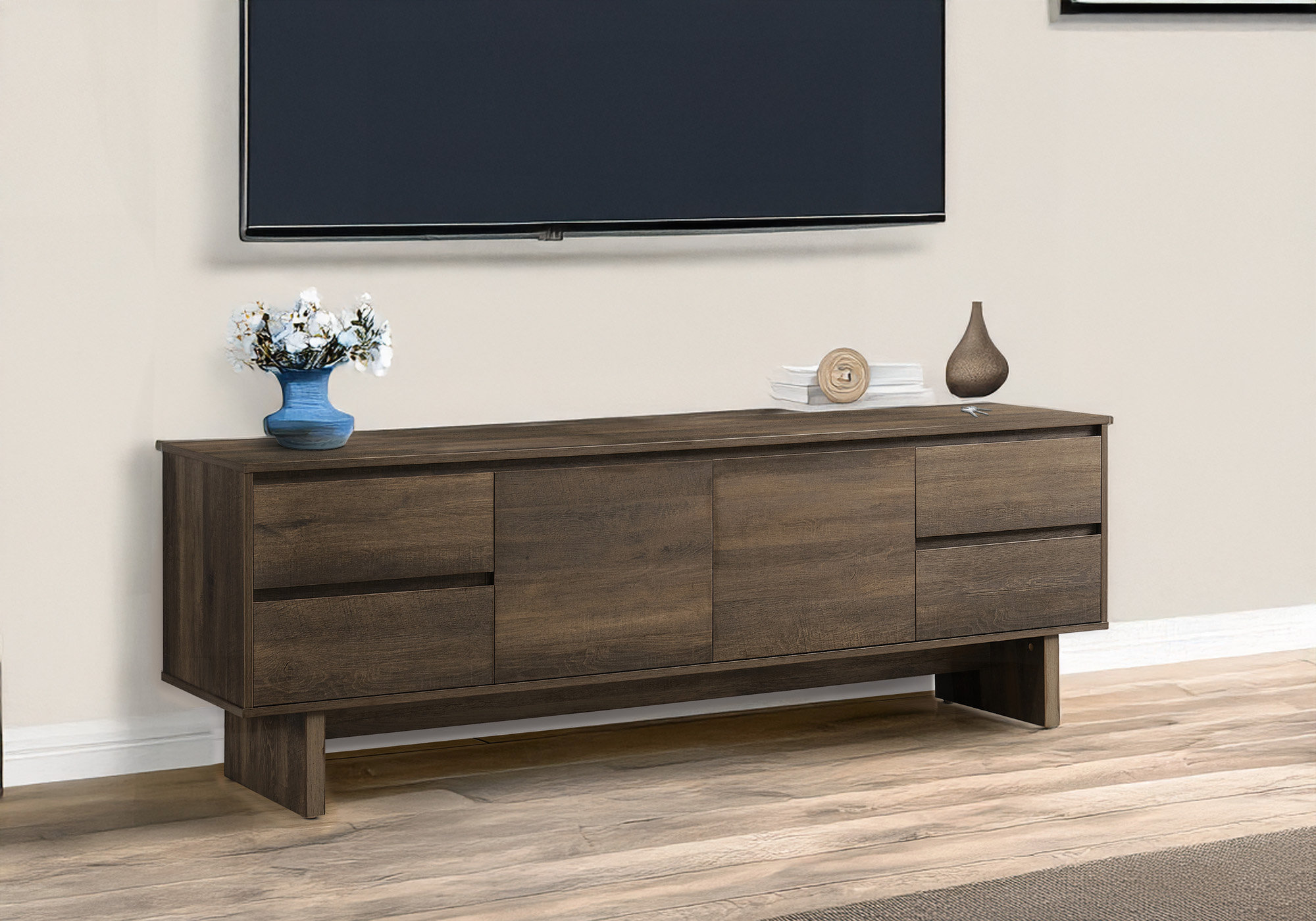 Latitude Run® Versatile Media Entertainment Center with Multiple ...