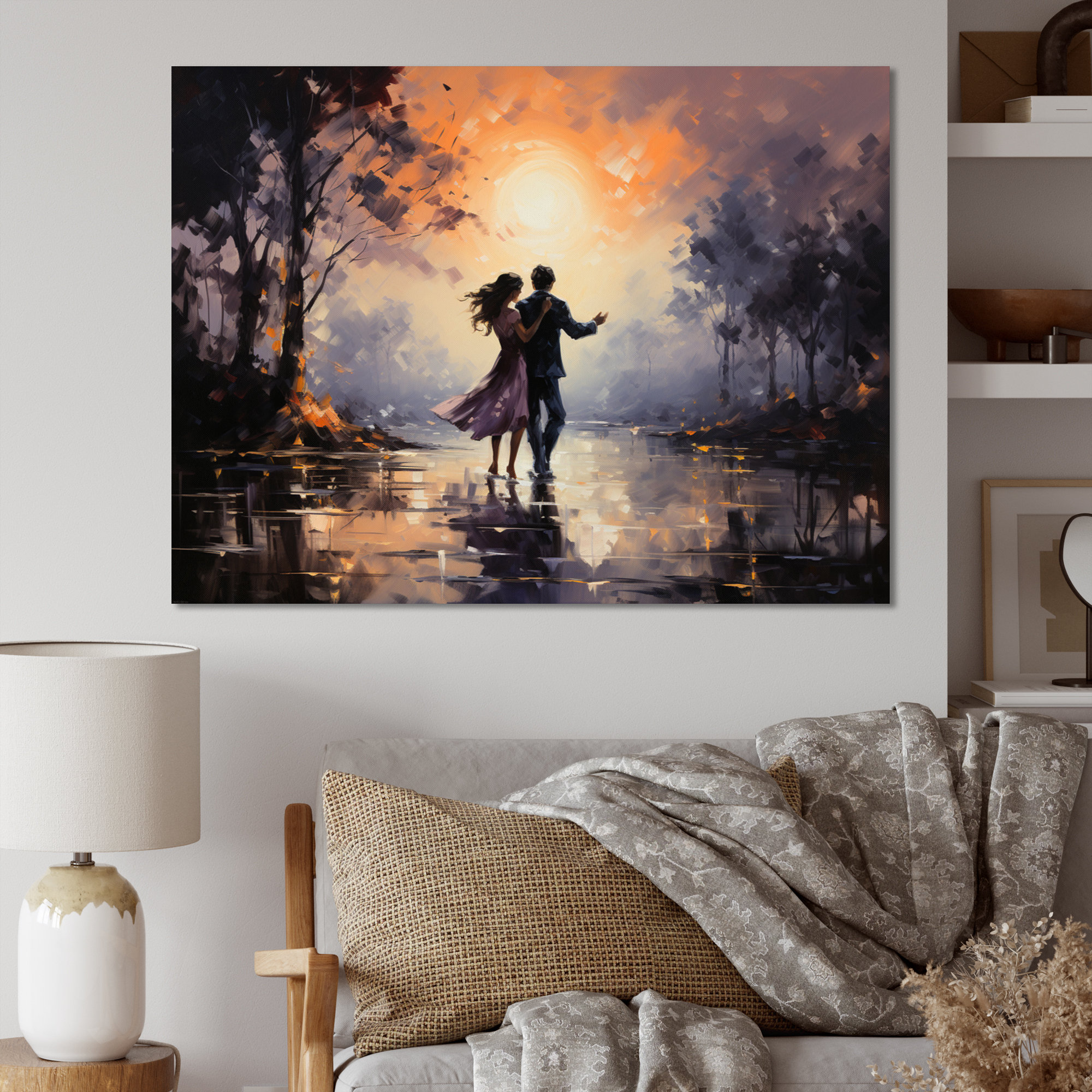 Winston Porter Romantic Couple Landscape Dancing In Park II - Romantic ...
