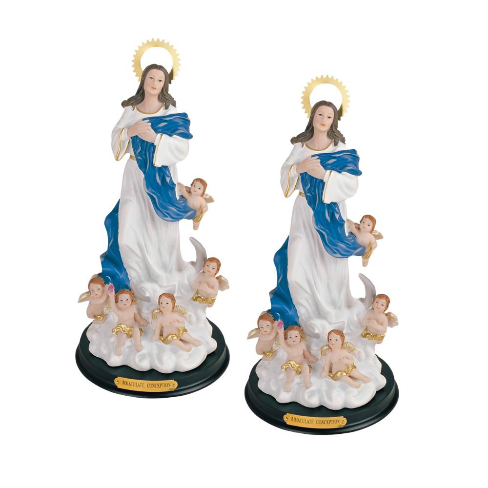 World Menagerie "2-PC Set" ICE ARMOR 12"H Immaculate Conception Virgin ...