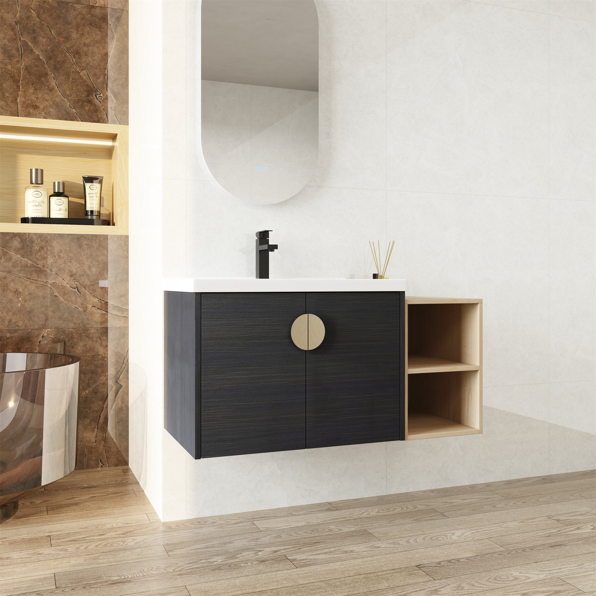 Latitude Run® Kysan 40'' Single Bathroom Vanity with Top | Wayfair