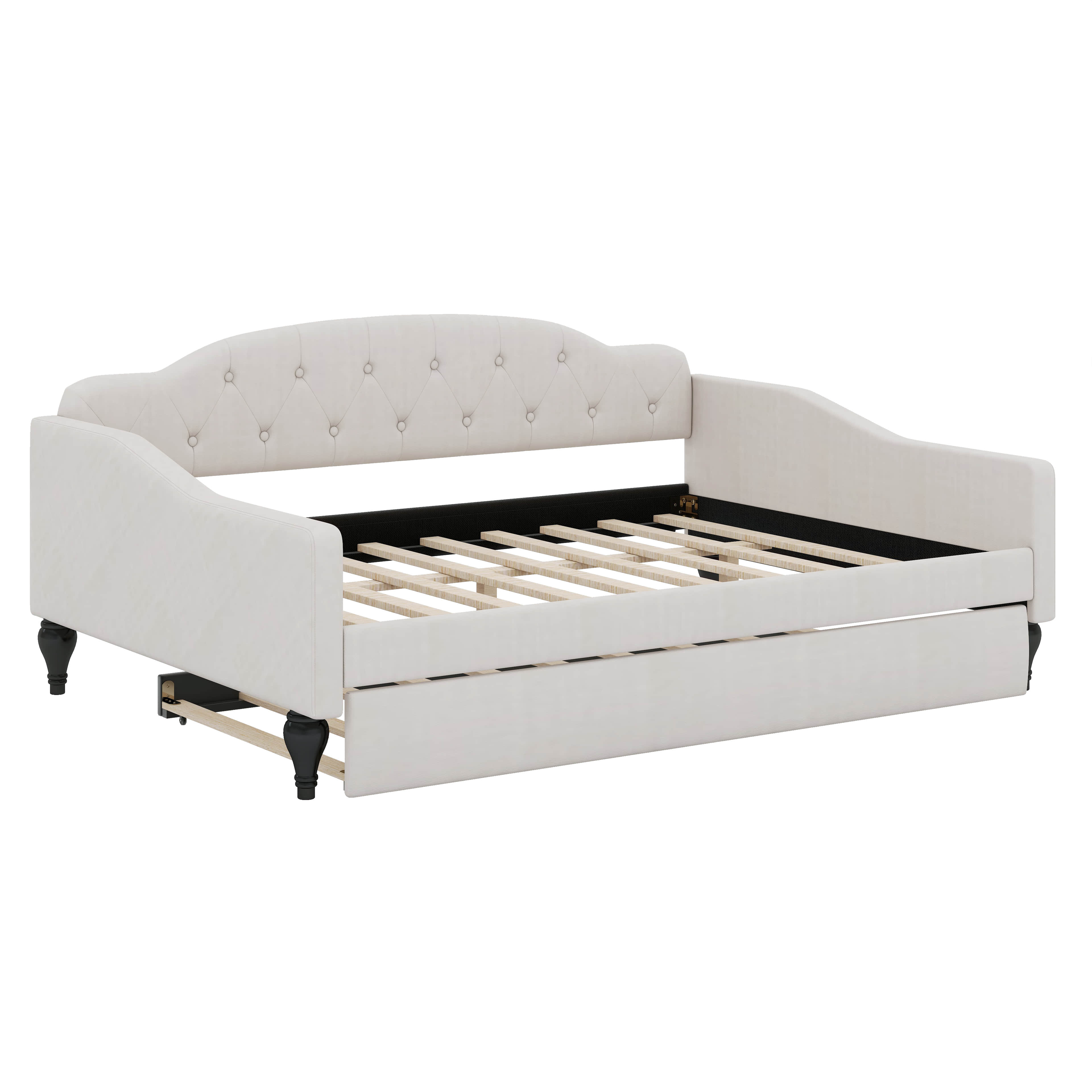 Alcott Hill® Eralda Full Size Upholstered Tufted Daybed With Twin Size ...