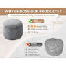 Mercer41 Foot Stool Ottoman Pouf With Foam Chunk Filling Small Ottomans ...
