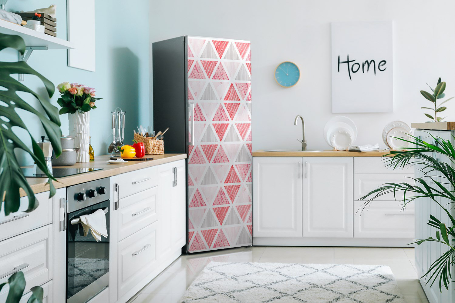 Corrigan Studio Pink Triangles Freezer Door Sticker | Wayfair.co.uk