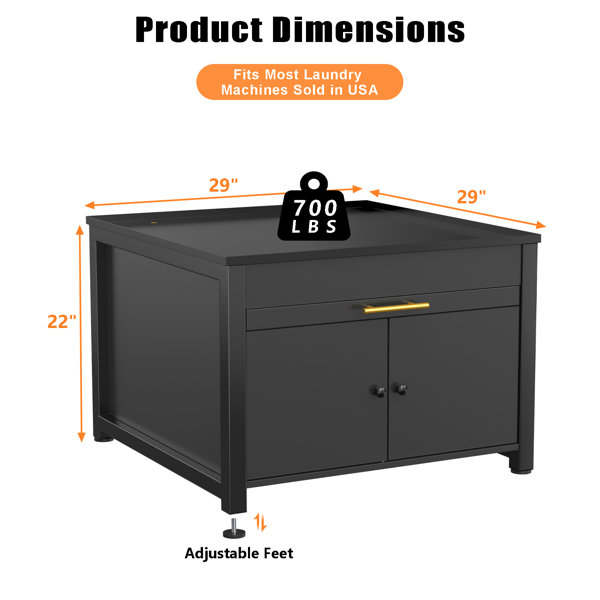 GDLF Washer Dryer Laundry Pedestal 29" Universal Fit Anti-Vibration ...