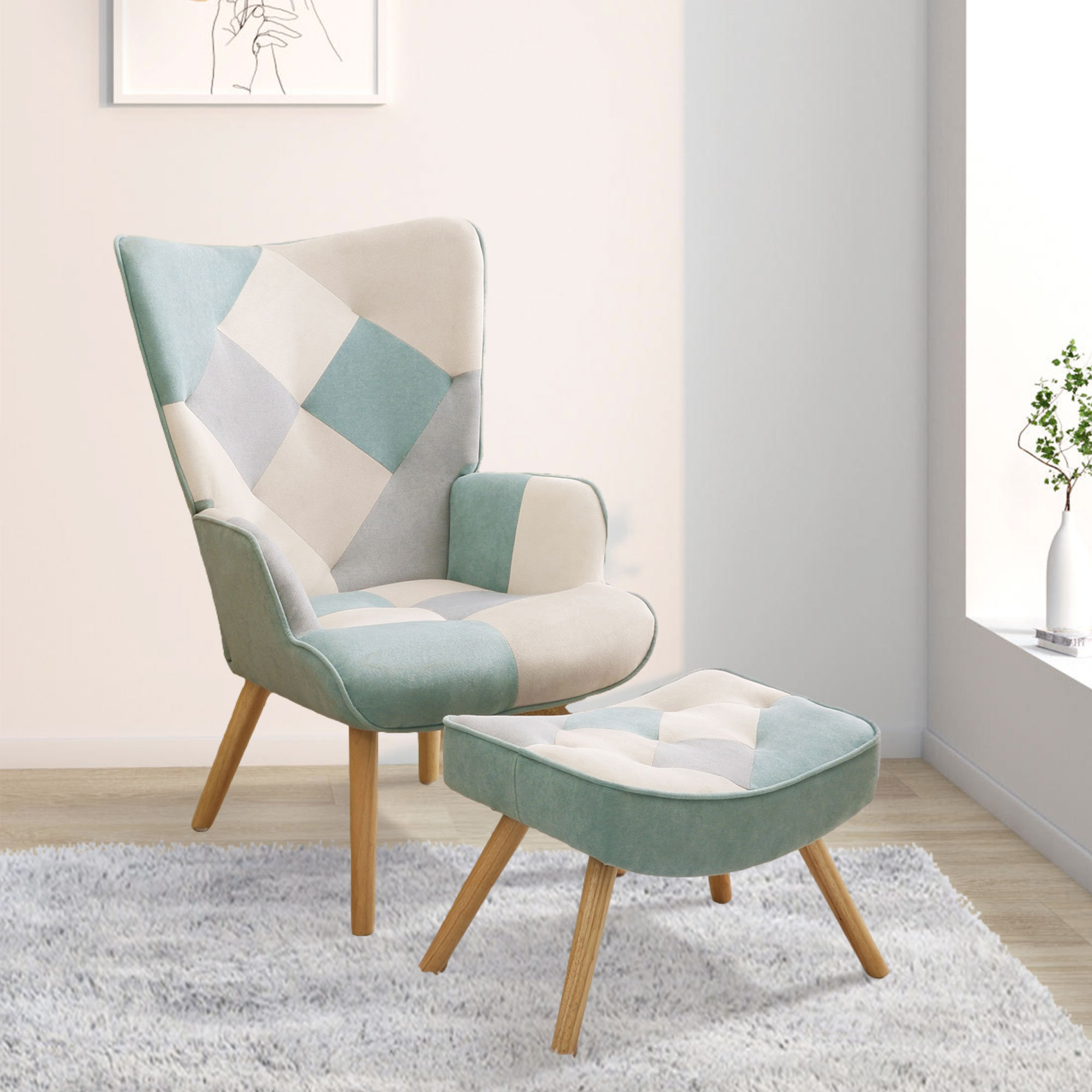 Corrigan Studio Caroline 27'' Wide Modern Design Polyester Blend Accent ...