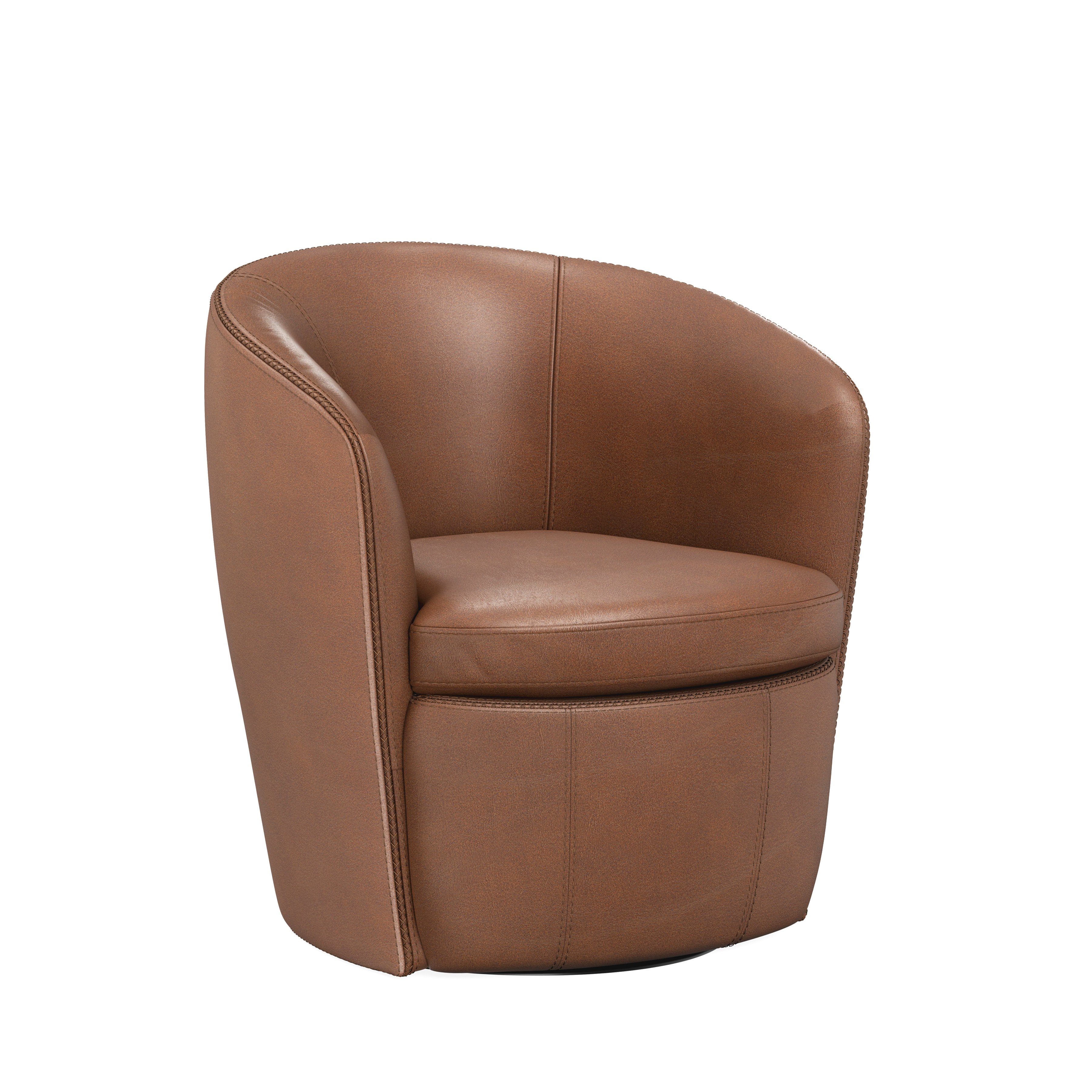 Wade Logan® Azurdee Top Grain 100% Genuine Italian Leather Swivel ...