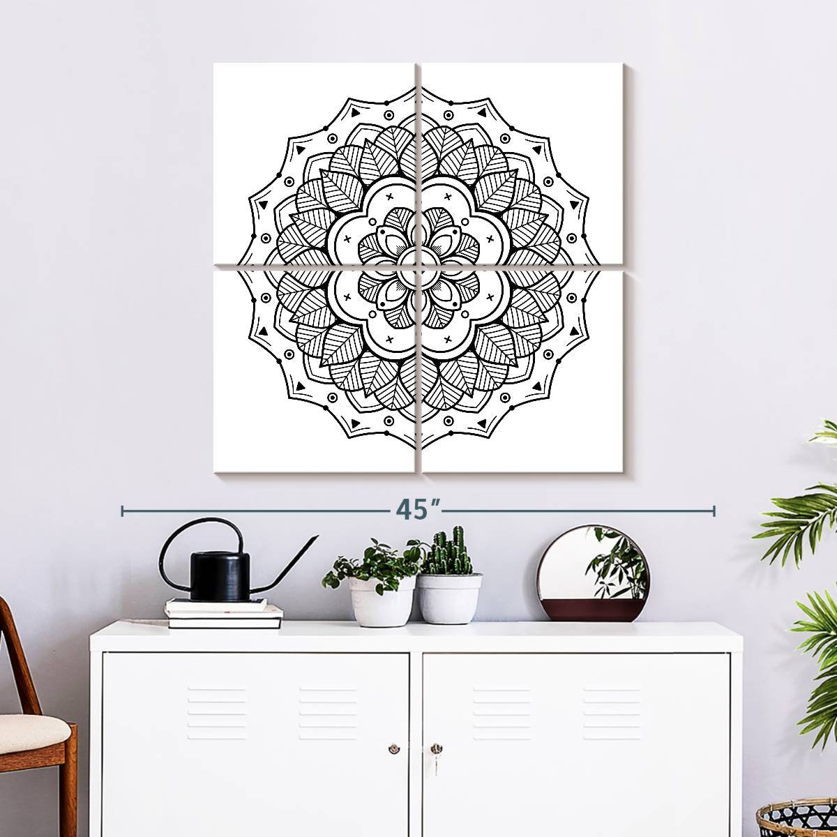 Elephant Stock Mandala BW | Wayfair