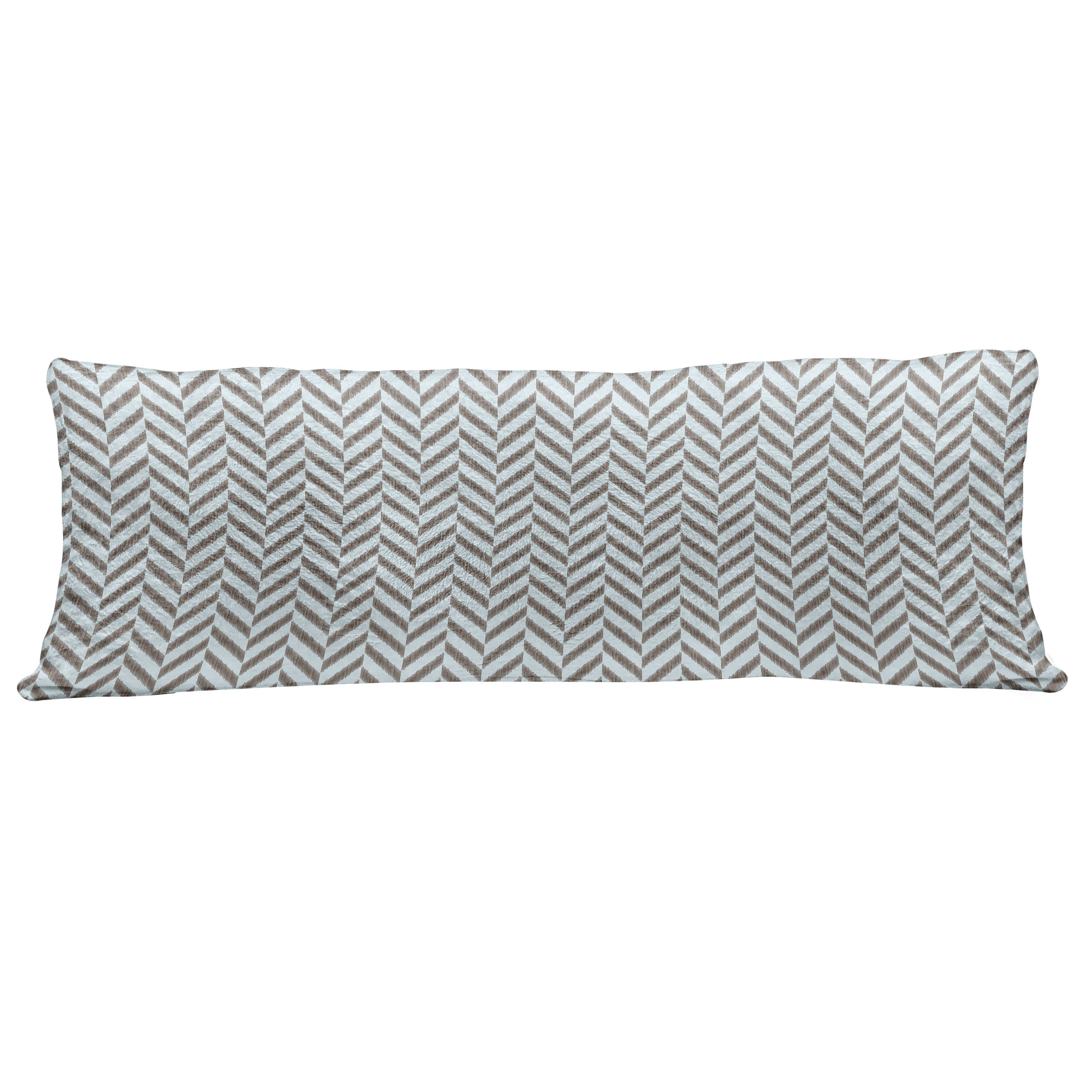 Ambesonne Aqua Fluffy Body Pillow Case Cover With Zipper, Chevron Zig ...
