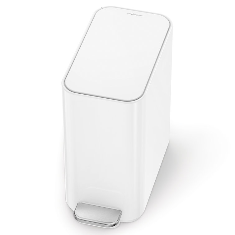 Simplehuman 5 Liter / 1.3 Gallon Slim Steel Step Trash Can & Reviews ...