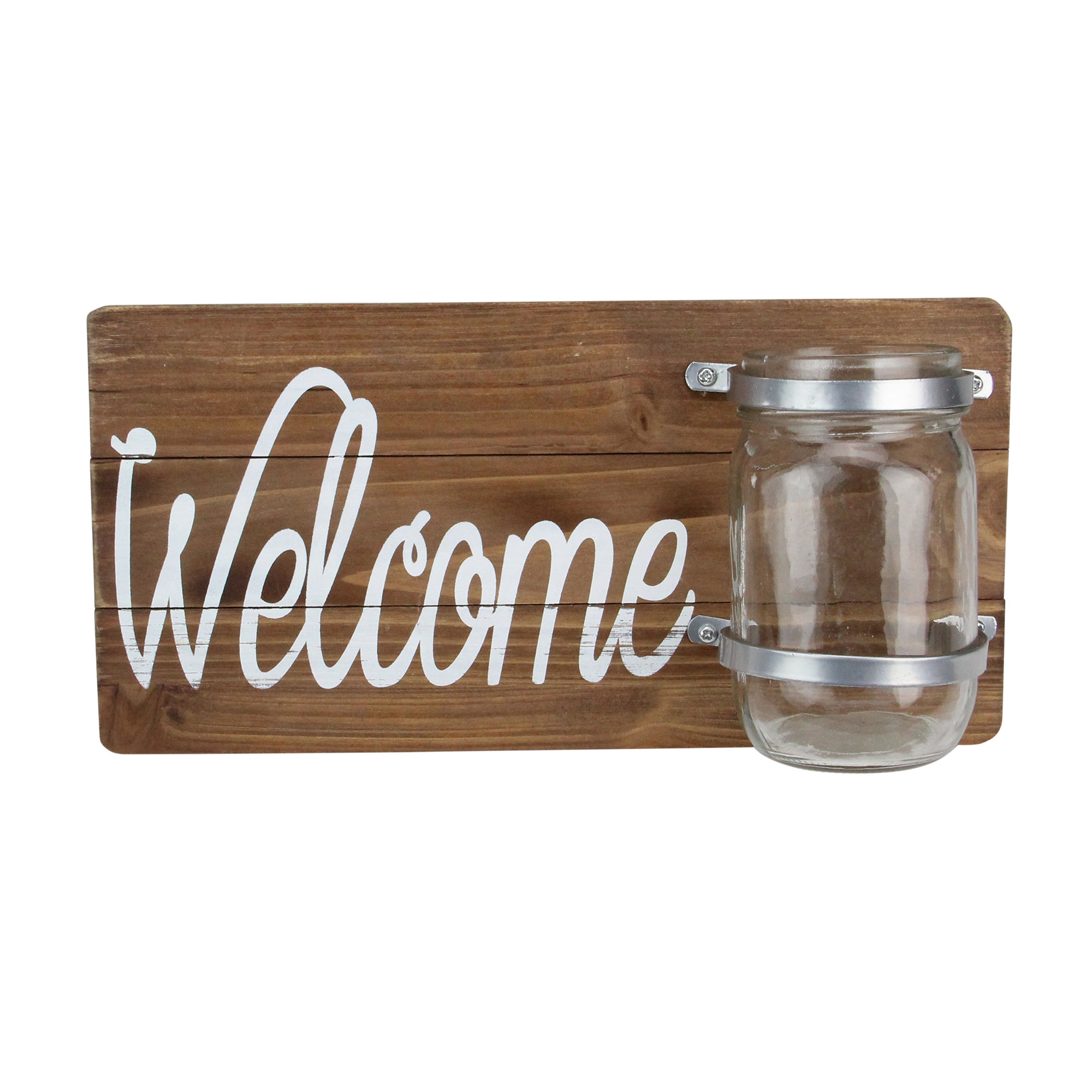 Gracie Oaks Hanging Welcome Sign with Mason Jar Wall Décor - Wayfair Canada