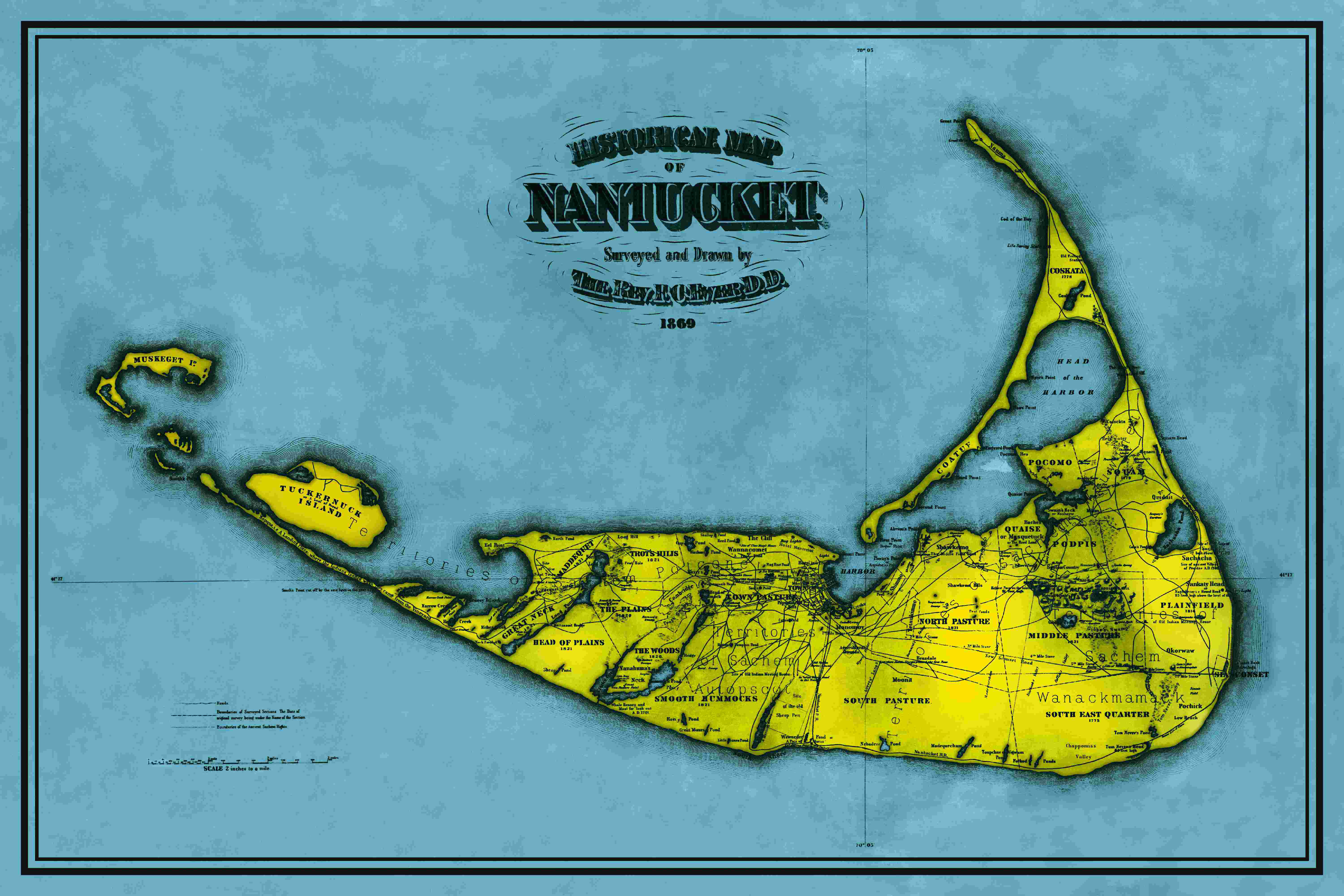 Trinx Map of Nantucket - Wrapped Canvas Print | Wayfair