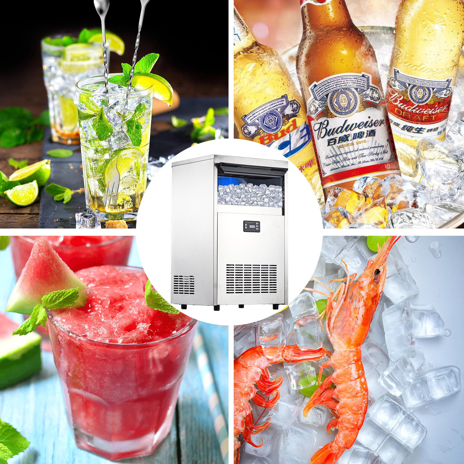 Gaomon 100 lb. Daily Production Freestanding Ice Maker | Wayfair