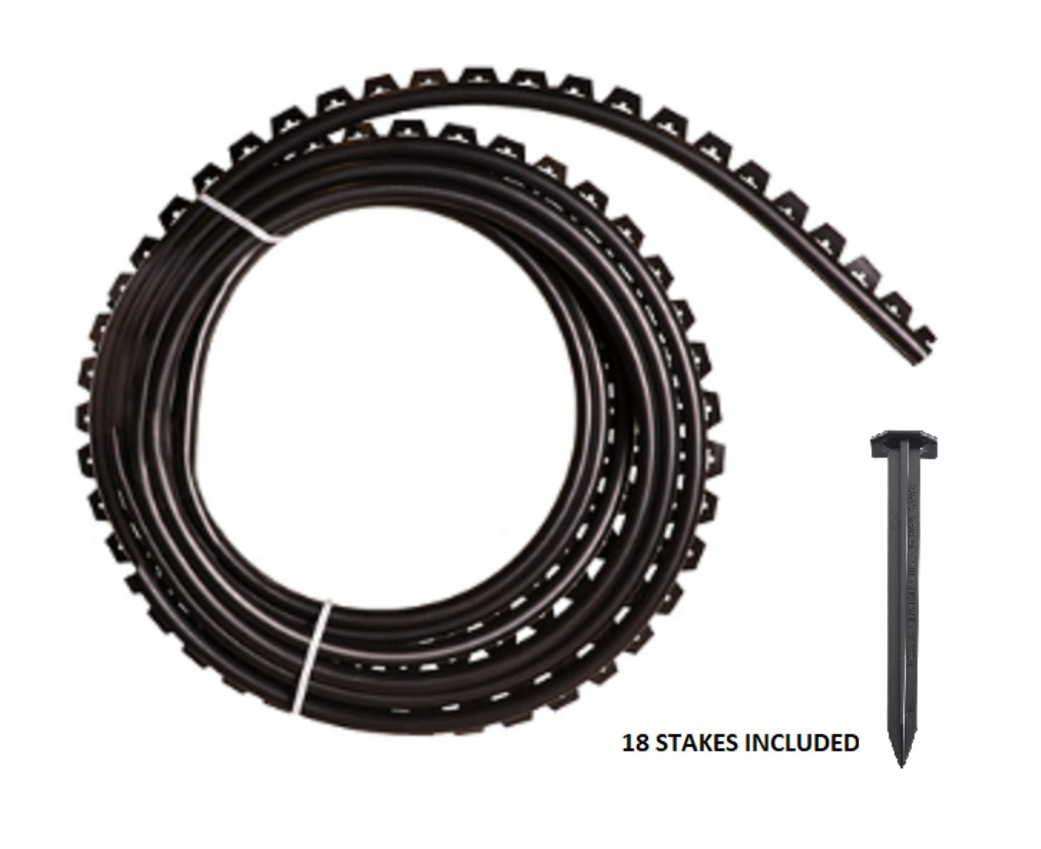 Valley View 2 in. H x 40 ft. W No Dig Beaded Edging (Set of 18 Anchor ...