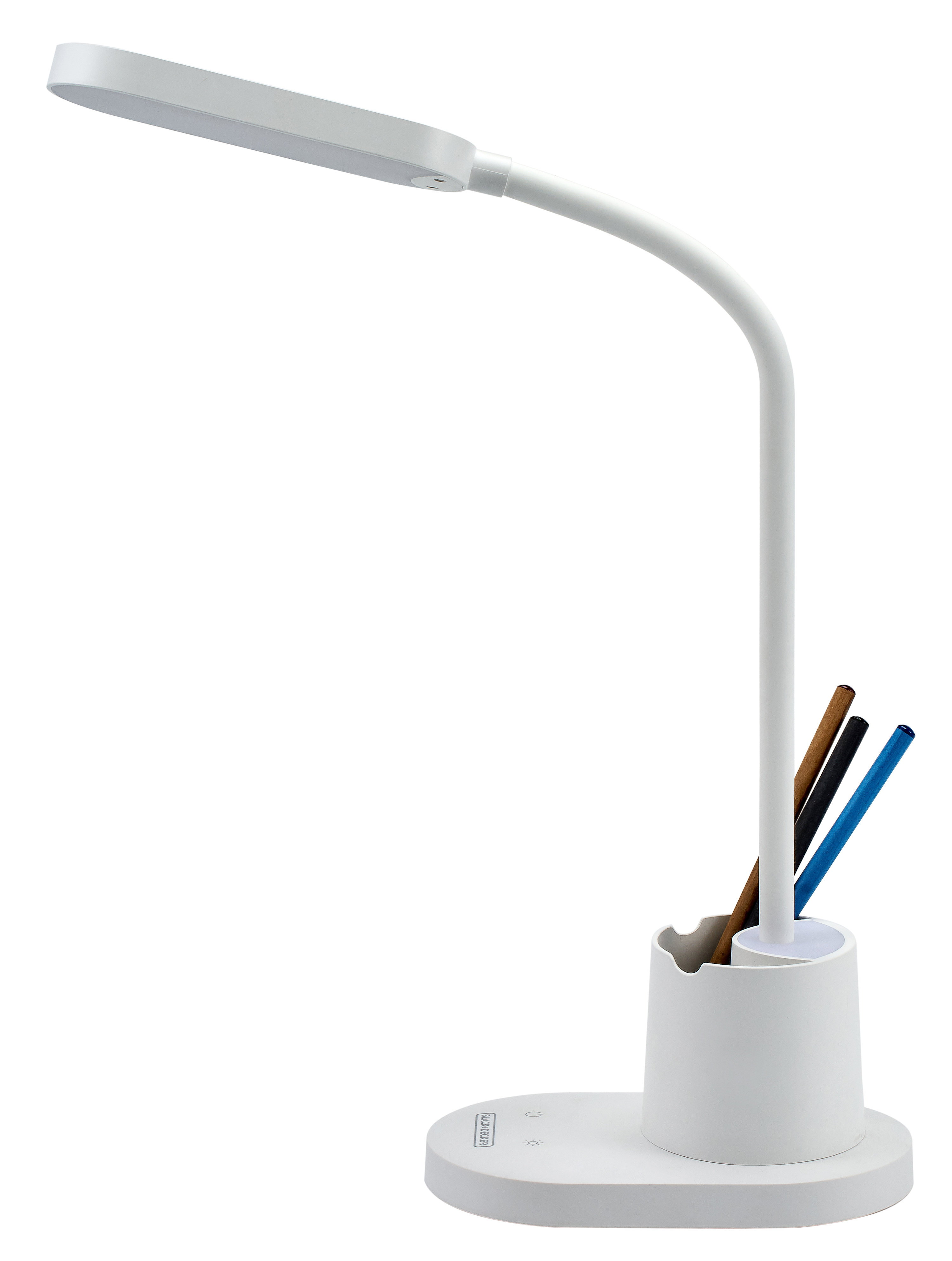PureOptics™ LED by BLACK+DECKER® 13.39'' White Desk Lamp with USB ...