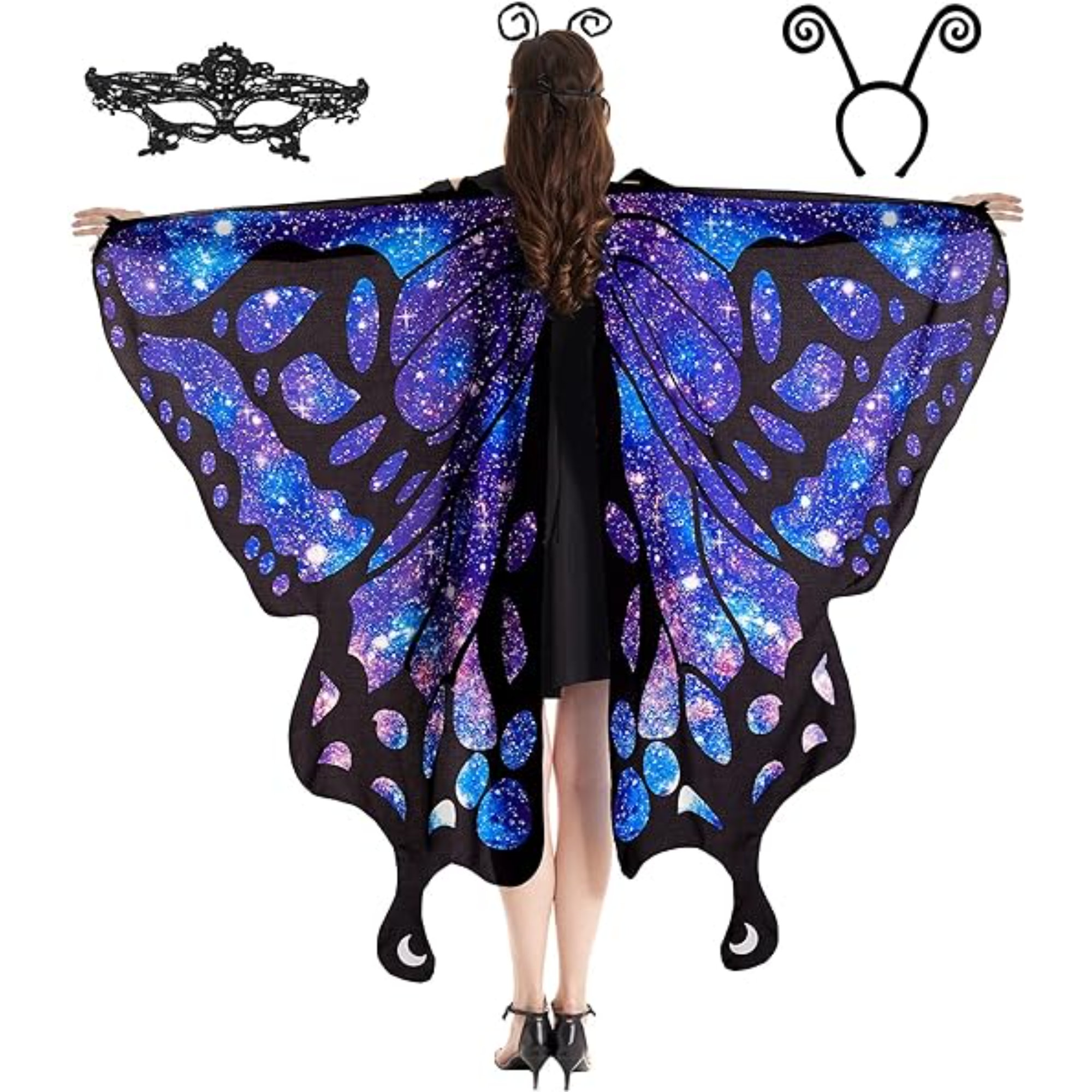 The Holiday Aisle® Halloween Butterfly Costume For Women - Adult Wings ...