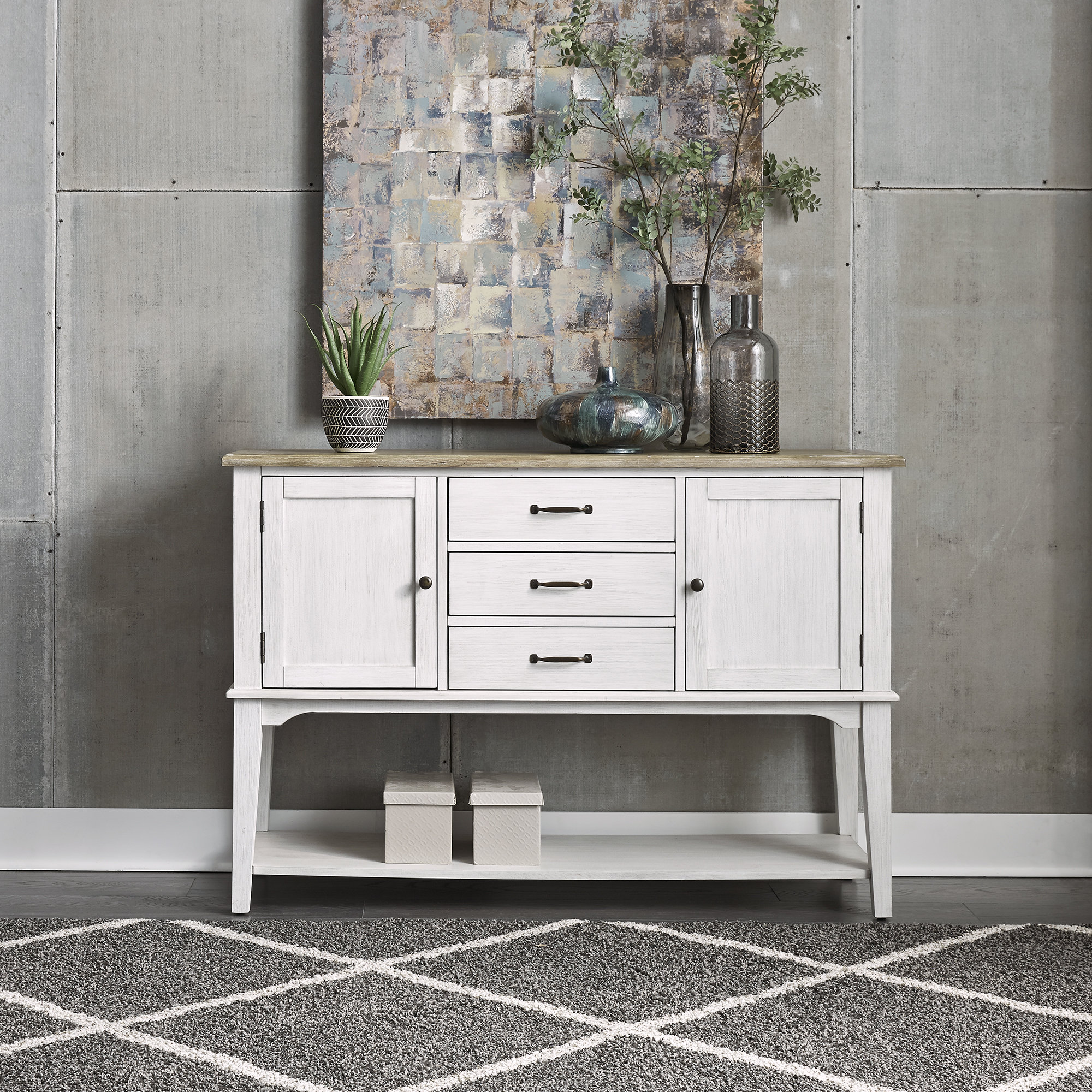 August Grove® Cesidia 56'' Solid Wood Sideboard | Wayfair