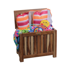 EcoDecors Storage Hamper Standard Solid Teak Deck Box & Reviews | Wayfair