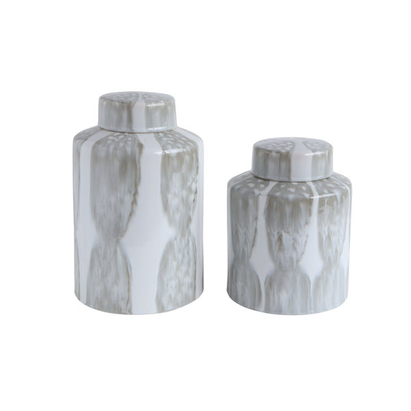 Union Rustic Jenora Large Round Decorative Stoneware Ginger Jar with ...