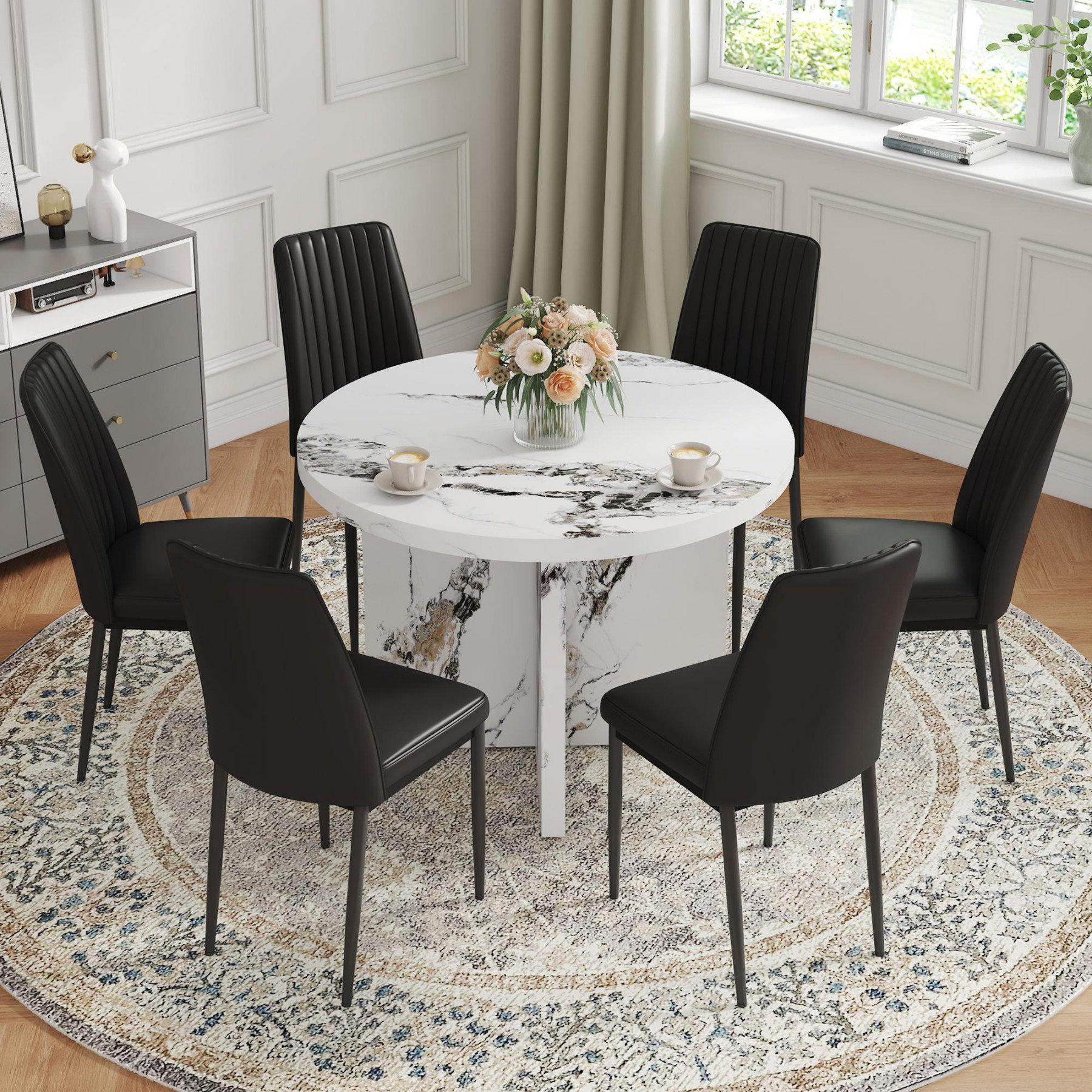Ivy Bronx 7 Piece Round Dining Table Set - Wayfair Canada