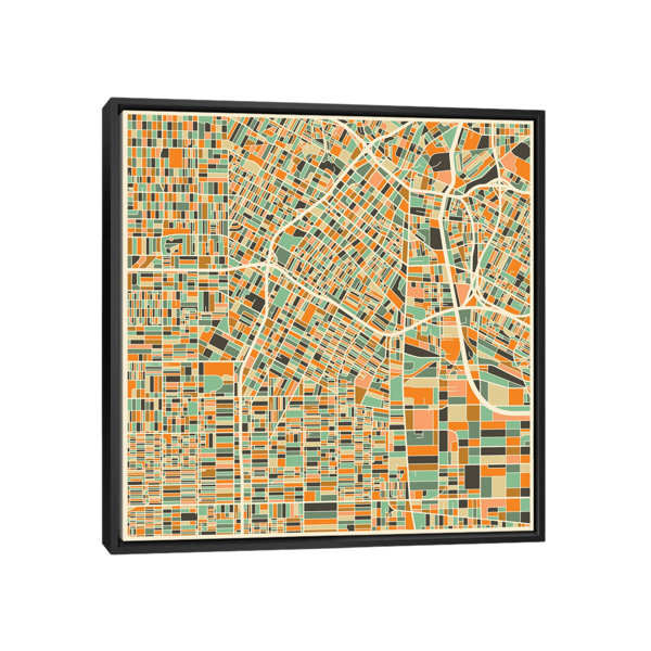 Bless international 'Abstract City Map of Los Angeles' Graphic Art on ...