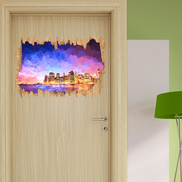 East Urban Home Scenic & Cityscapes Non-Wall Damaging Wall Sticker ...