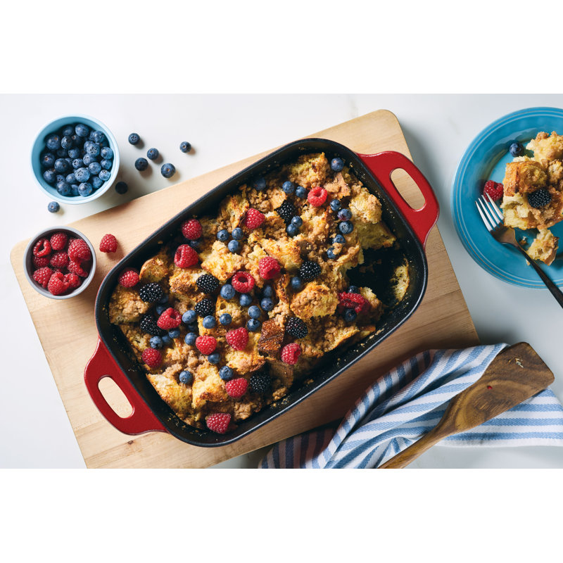 Rachael Ray NITRO Cast Iron Roaster / Roasting Pan, Induction-suitable ...