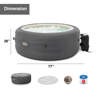Intex Simple Spa 100-Jet Inflatable Hot Tub with Filter Pump and Cover ...