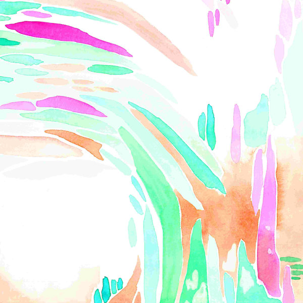 Wrought Studio " Small Colorful Swoops " Painting Print | Wayfair