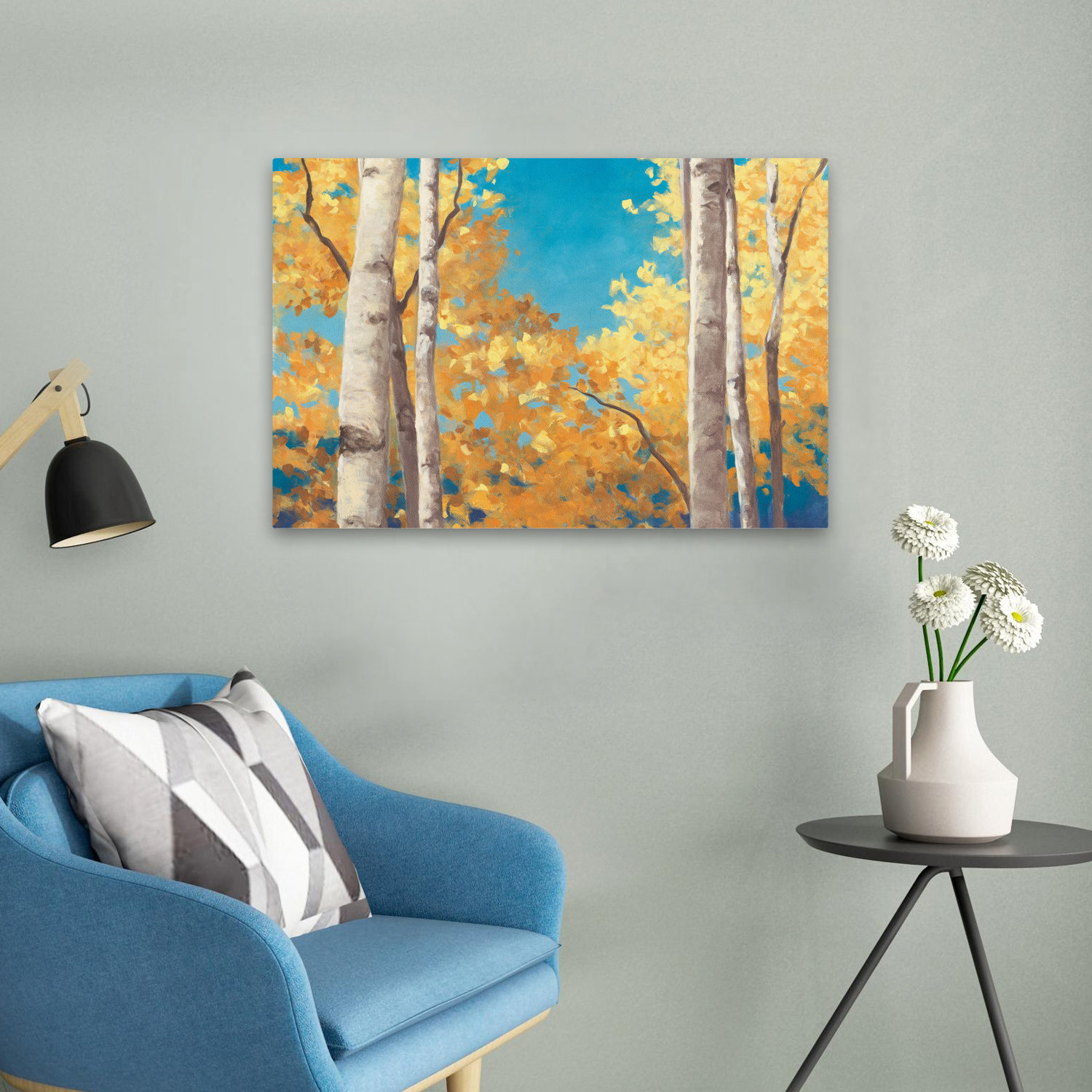 Red Barrel Studio® Autumn And Birches Doubloons Art | Wayfair