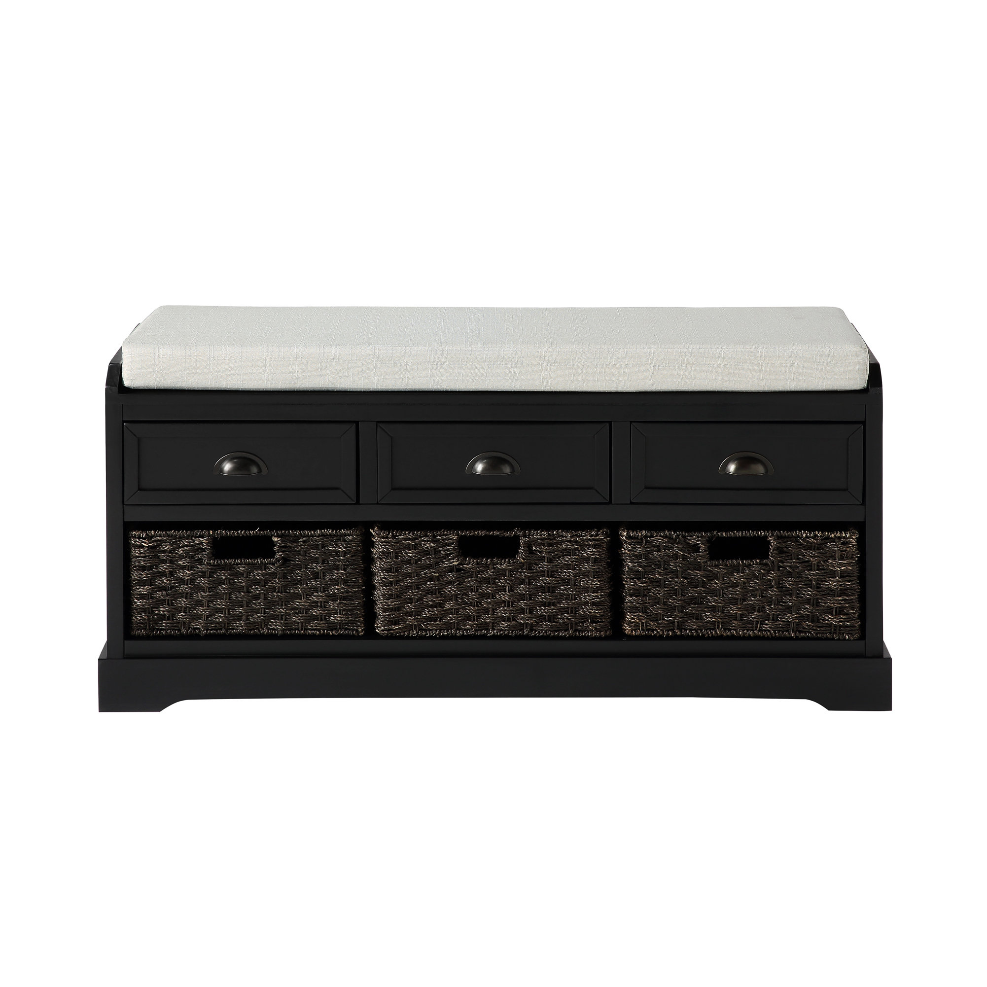 Winston Porter Storage Bench With 3 Drawers And 3 Baskets - Wayfair Canada