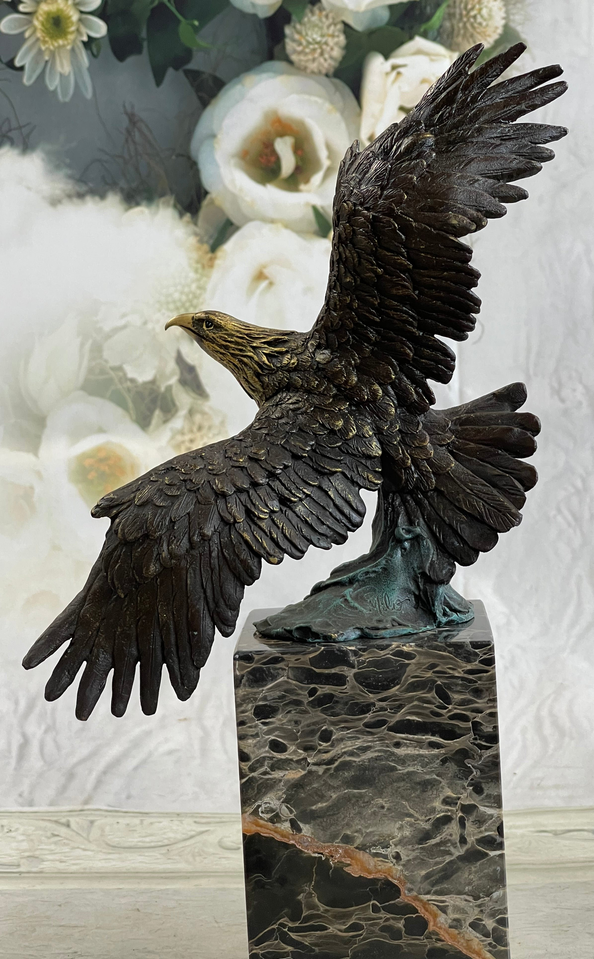 Millwood Pines Gossy Art Deco Multi Color Patina American Bald Eagle ...