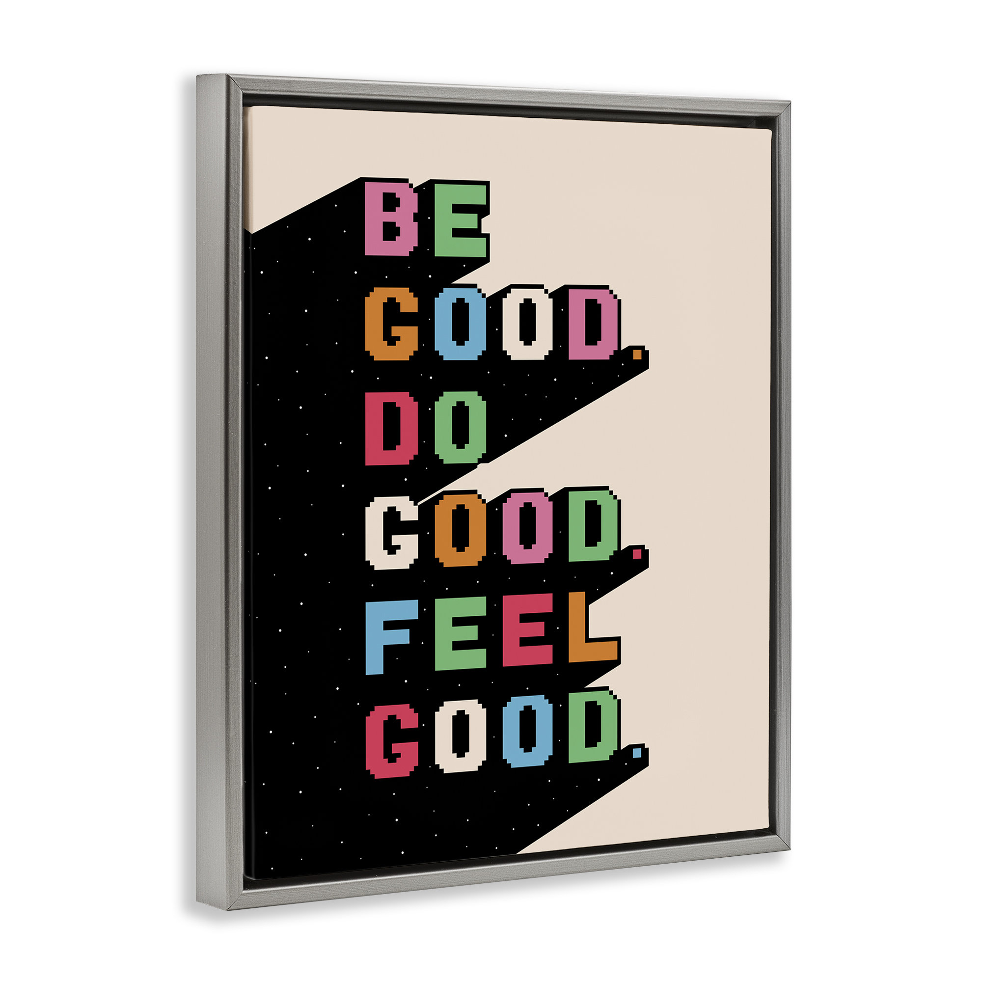 Trinx Be Do & Feel Good Framed Floater Canvas Wall Art by Ahmed Sameh Hussein | Wayfair