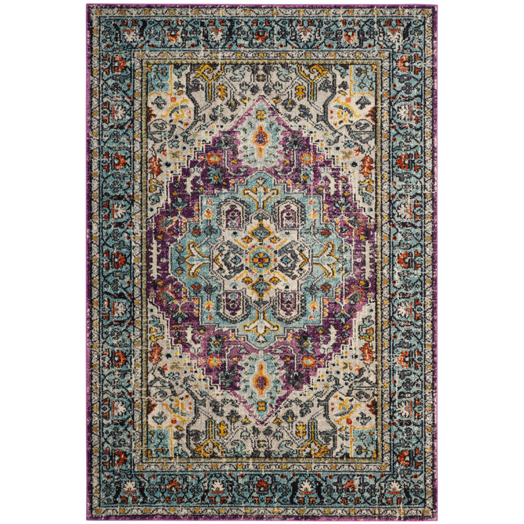 Bloomsbury Market Nistler Violet/Light Blue Rug & Reviews | Wayfair.co.uk