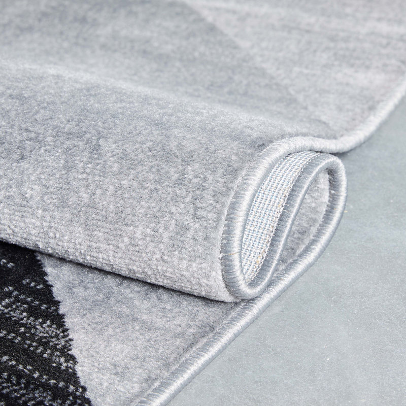 Ebern Designs Bingo Gray Modern Geometric Rug & Reviews | Wayfair