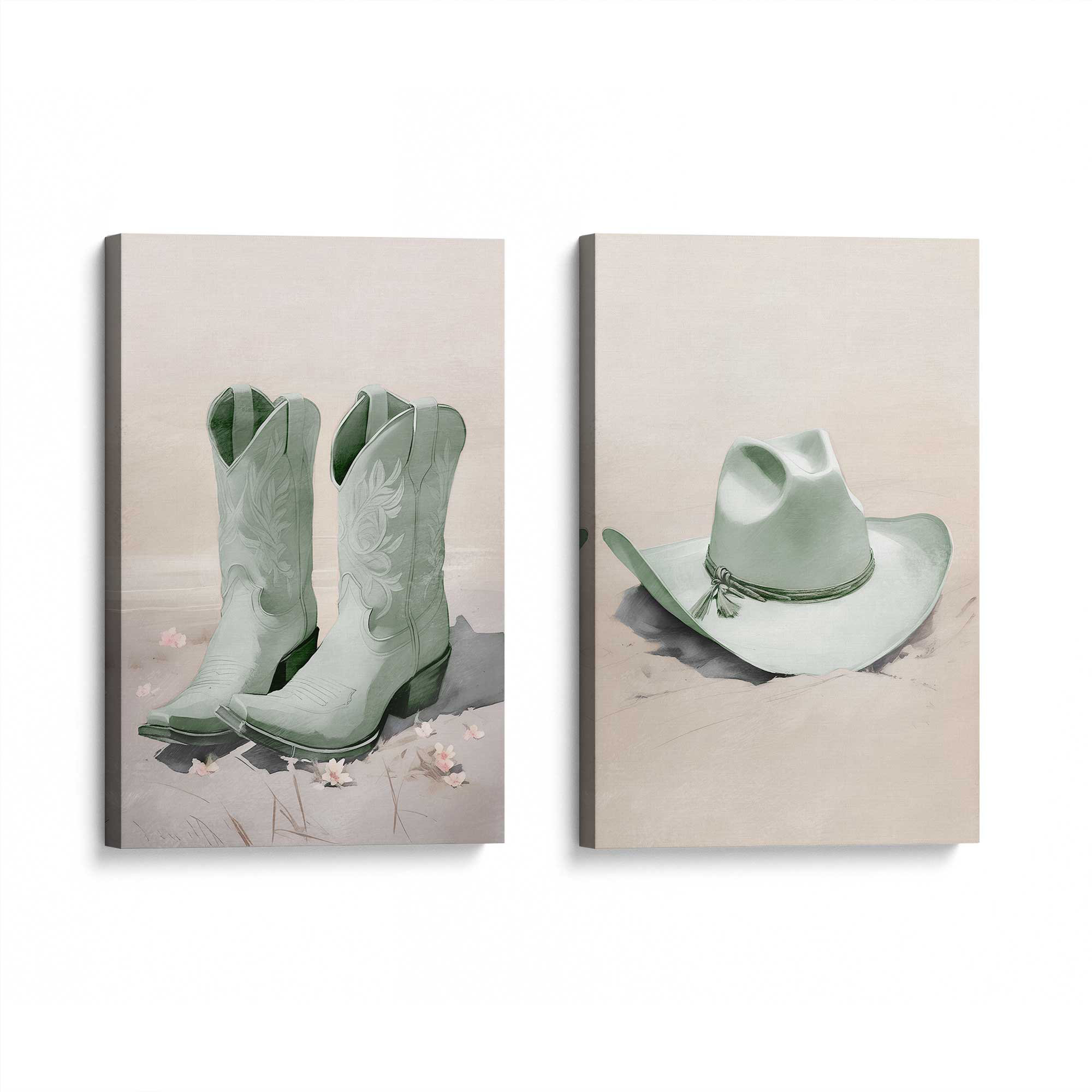 One Allium Way® Cowboy Essentials in Green Set of 2 | Wayfair