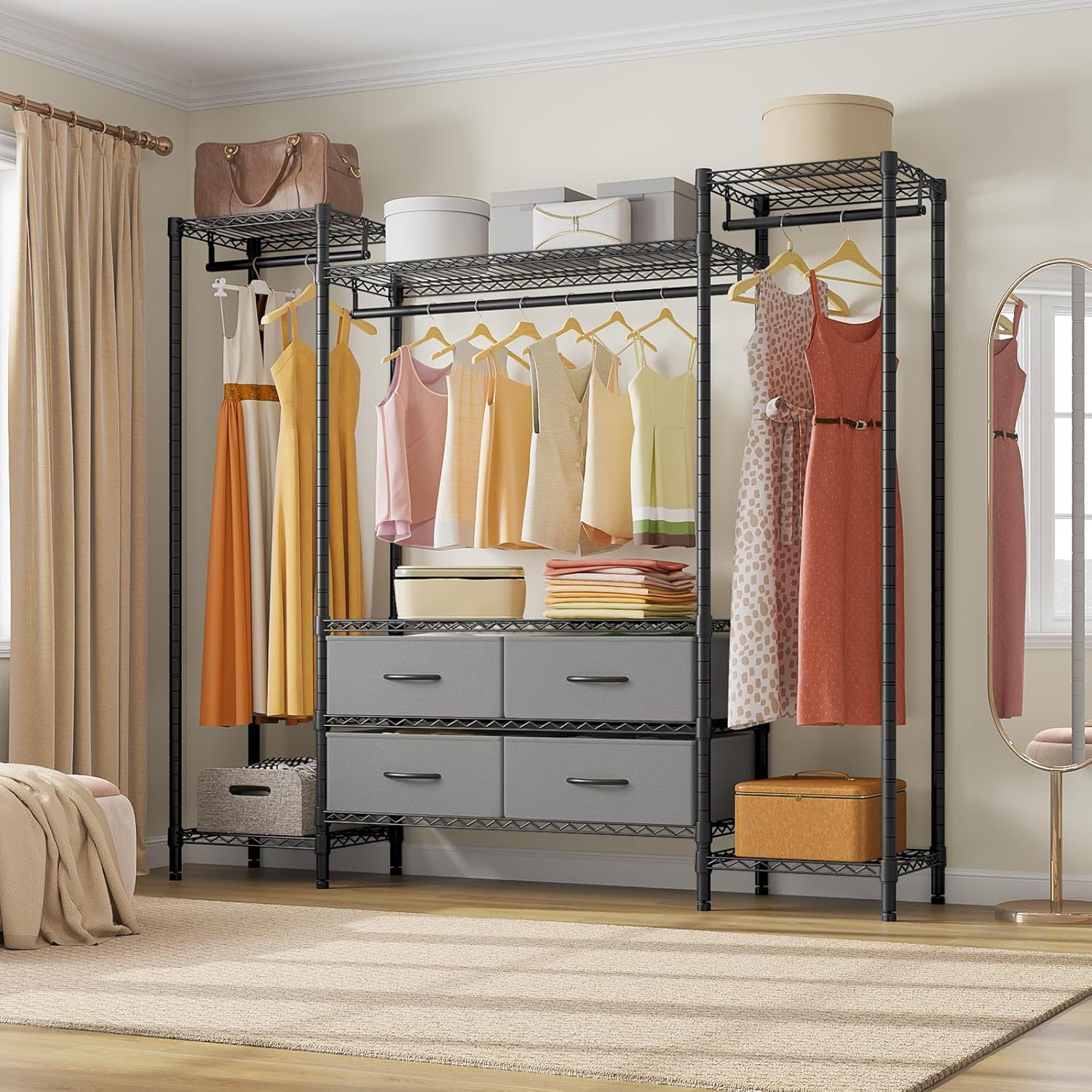 Rebrilliant Rameek 14.6'' - 56.7'' Closet System | Wayfair