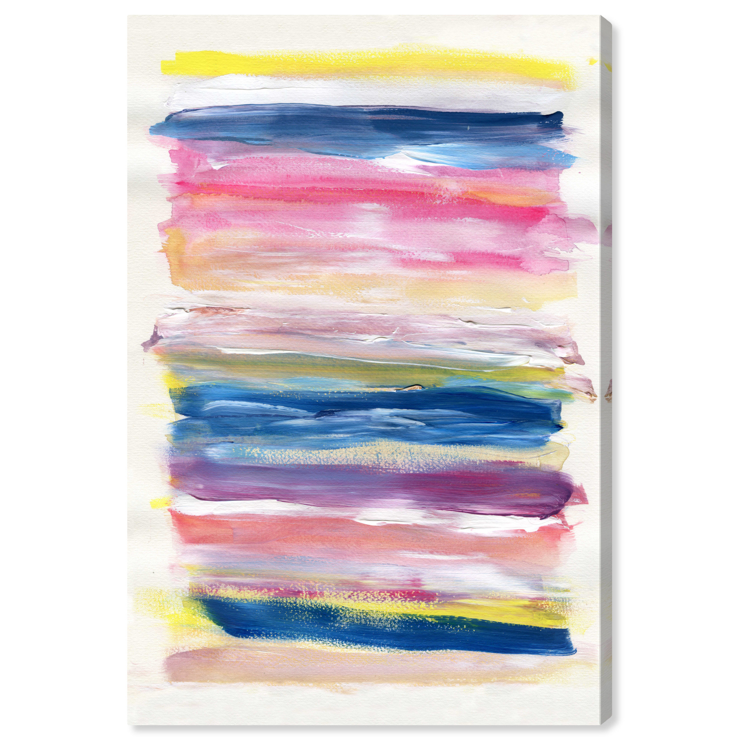 Ivy Bronx Abstract The Dawn Today Modern Pink Canvas Wall Art Print ...