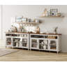 Ophelia & Co. White Buffet Cabinet With 4 Doors And 2 Layer Shelf Set ...