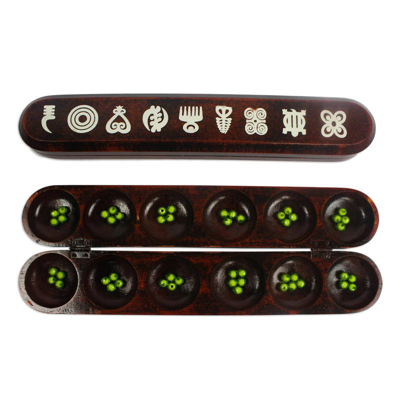 Bungalow Rose Felicija Our Adinkra and Wood Oware Table Game | Wayfair